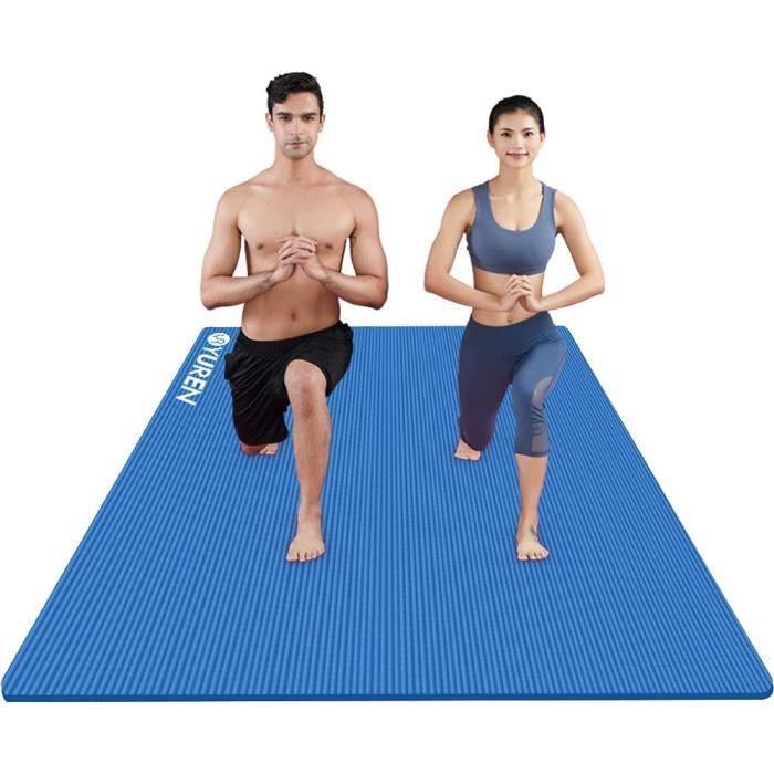 Grand Tapis de Yoga 200×130cm 15mm-10mm Épais NBR Tapis de Gym pour ...