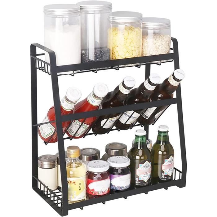 Étagère À Épices Pour Plan De Travail, 3 Animaux De Cuisine, Organiseur De Pots À Épices ...