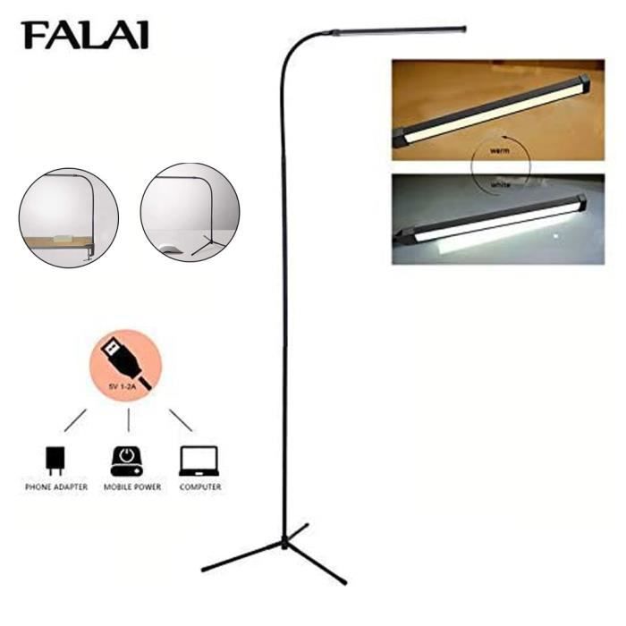 Lampadaire Trépied LED, Lampadaire Trépied USB Rechargeable Dimmable 2 ...