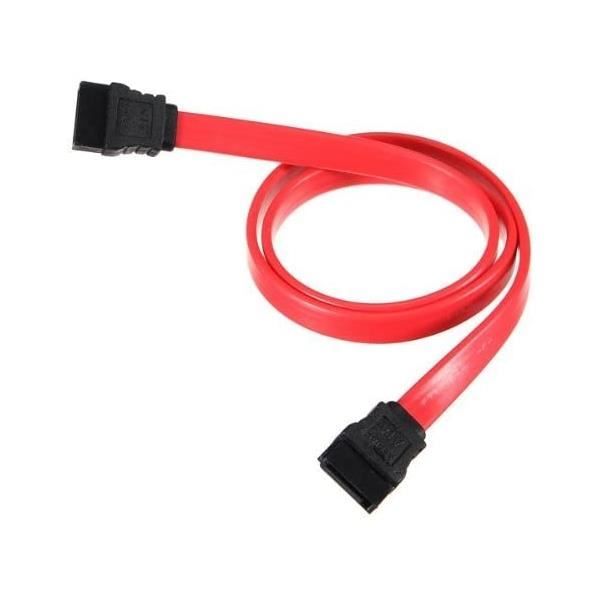 CABLING® Nappe câble rouge SATA 50 cm avec connecteurs noirs pour ...