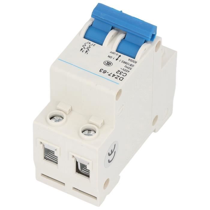 Cikonielf Disjoncteur de courant résiduel Disjoncteur miniature 2P Isolateur de courant résiduel ...