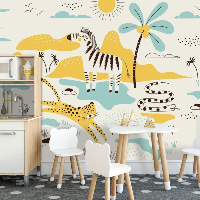 Papier peint enfant zou le zebre - Cdiscount Bricolage