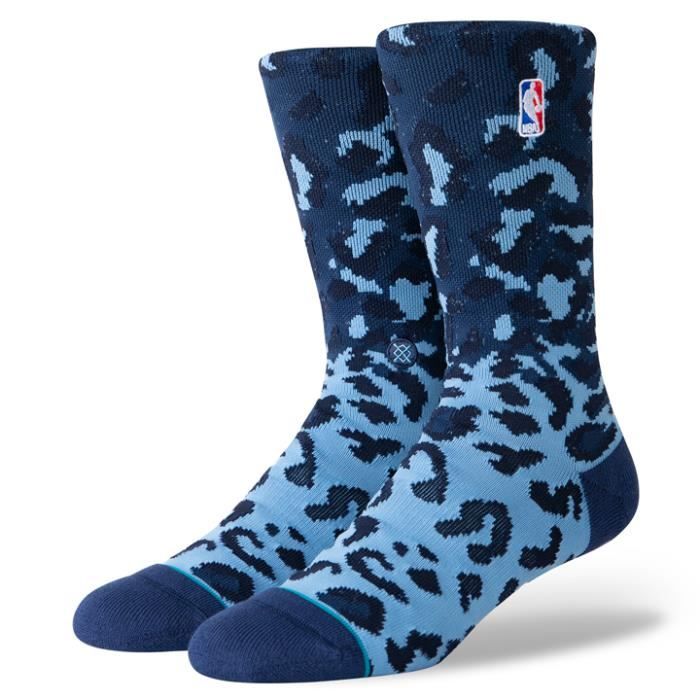 Chaussettes Stance NBA Logoman Leopard Crew Classique Blue Taille 38-42 ...