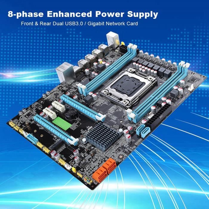 Omabeta Carte mère PC DDR3 Ordinateur PC carte mère 2011PIN double ...