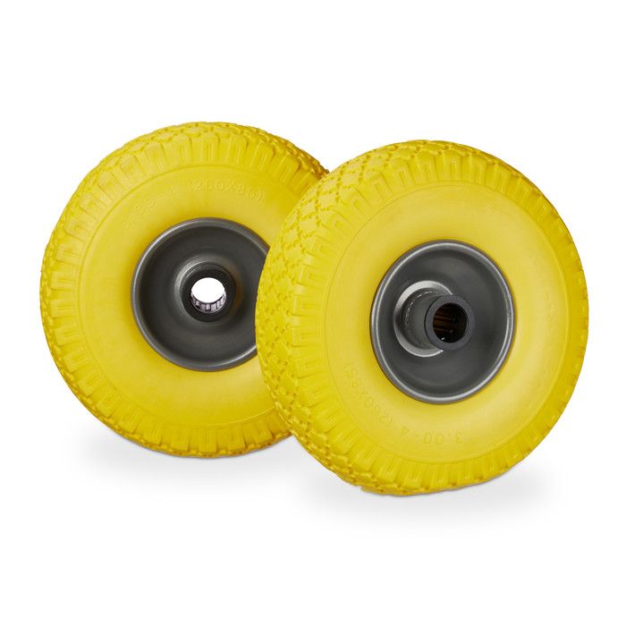 Roue de brouette, lot de 8, caoutchouc, 3.00-4", roue de rechange, pour ...