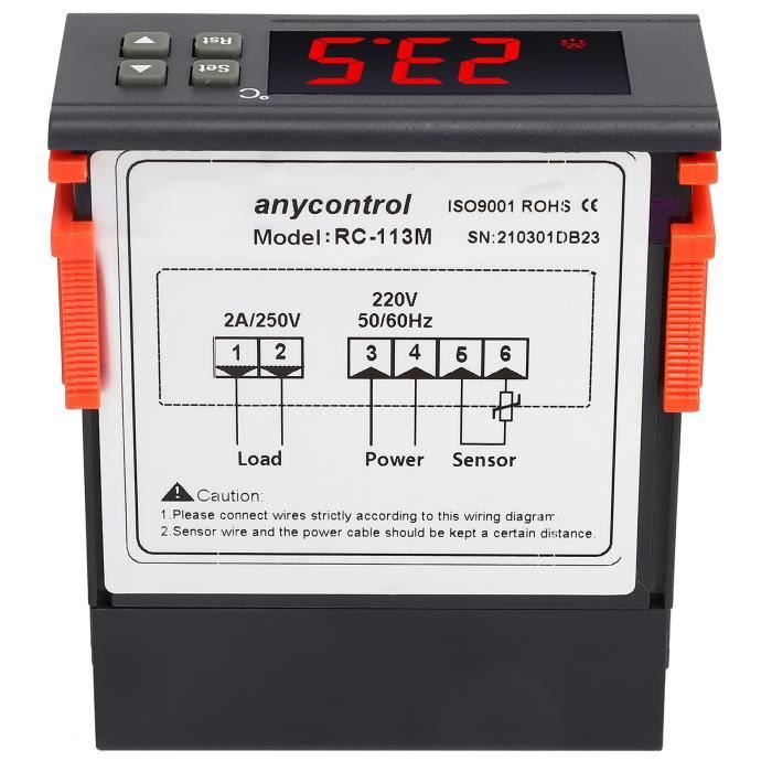 SALUTUYA Contrôleur de température numérique Thermostat PID de ...