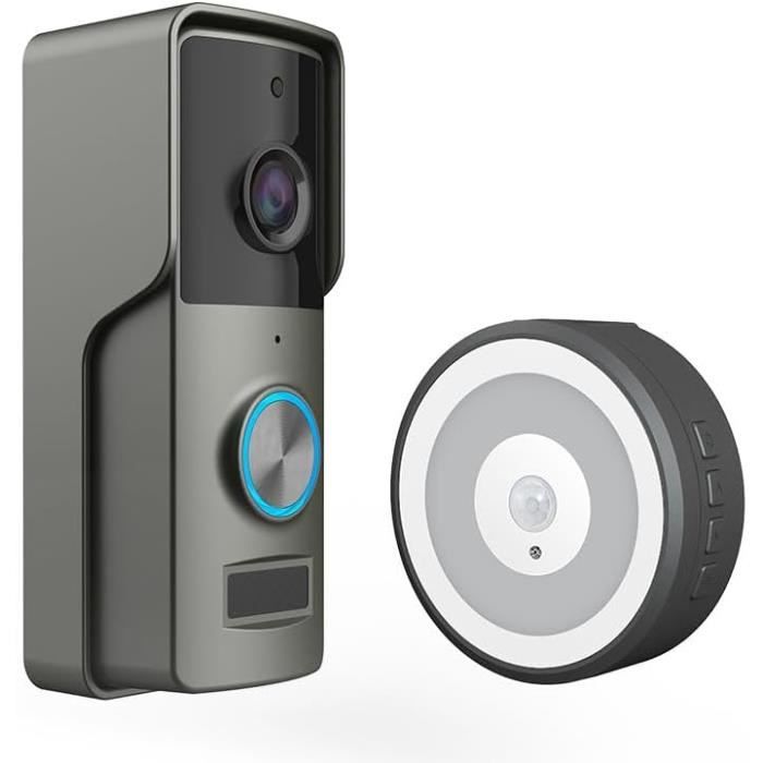Sonnette Avec Camera Sans Fil Extérieure Étanche 1080 Hd Visiophone ...