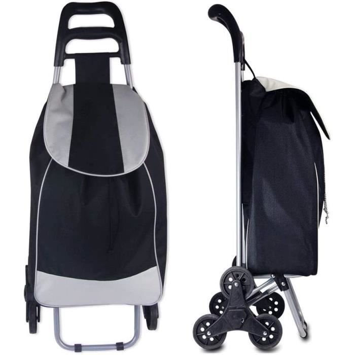 Chariot de courses haut de gamme I Monte-escalier I Chariot de courses Noir I Chariot de courses ...