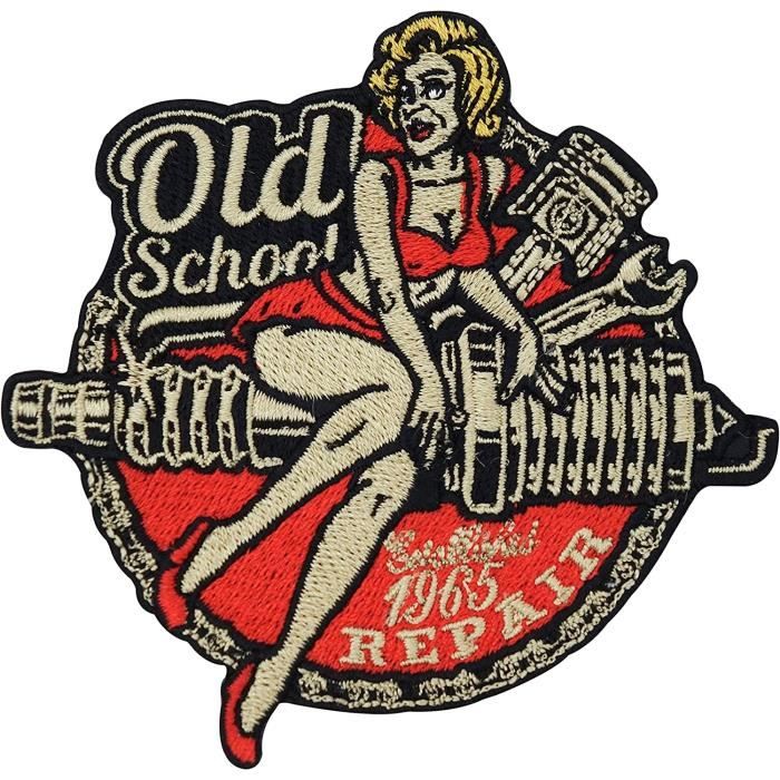 Finally Home écusson Thermocollant Motards de réparation old school ...