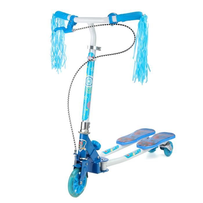 TEMPSA 3 Roues Réglable Trottinette Kickboard Pliable Sport Scooter ...
