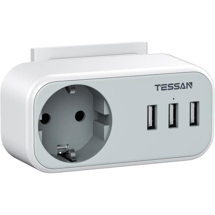 Prise Usb Multiple, Chargeur Secteur Usb Multiprises Murale Avec 1 ...
