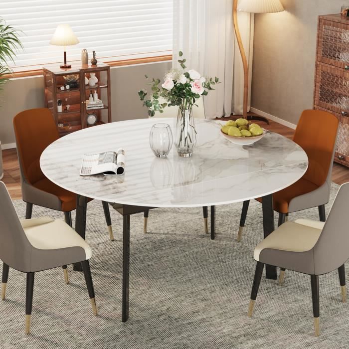 Table Salle à Manger Extensible 4 à 6 Personnes Grande Table de Cuisine ...