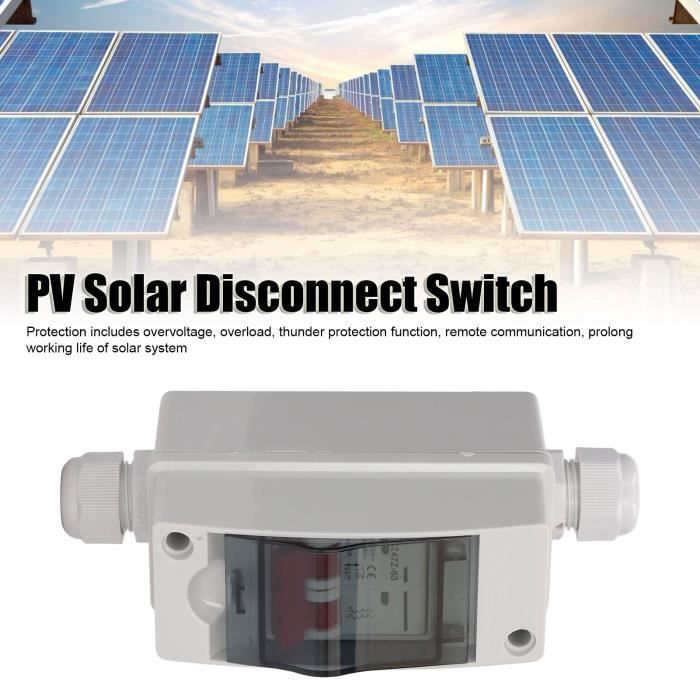 VBESTLIFE Sectionneur PV CC Interrupteur de déconnexion solaire PV ... VBESTLIFE Sectionneur PV CC Interrupteur de déconnexion solaire PV ...