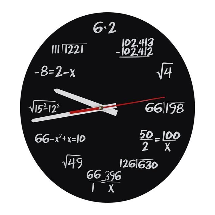 Horloge mathématique, horloge murale acrylique Design moderne ...