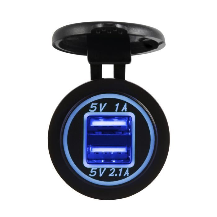 XCSOURCE Chargeur Auto 12V Marine Étanche Double USB 2 Ports 5V 1-2.1A ...