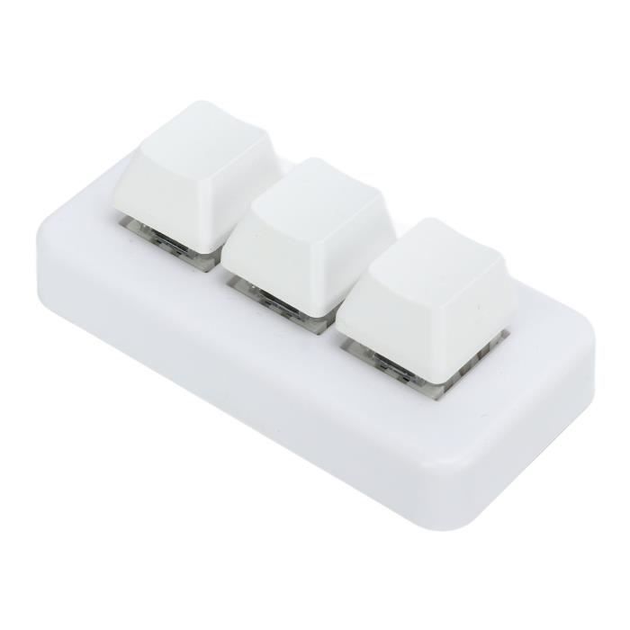 Clavier à 3 touches - YOSOO - Mini clavier blanc - Rétroéclairé - USB ...