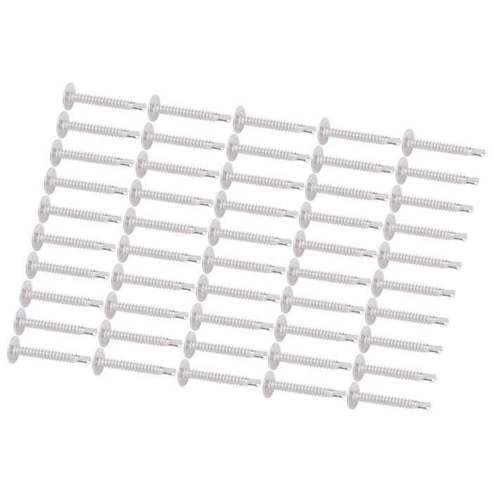 RUNING-Vis à tête ronde à rondelle - 50 pcs vis à tête ronde en acier inoxydable 304 vis ...