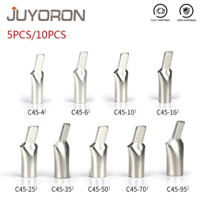 COSSE ELECTRIQUE,C45-6-10PCS--Fiche de disjoncteur en cuivre plaqué étain, cosse de câble en ...