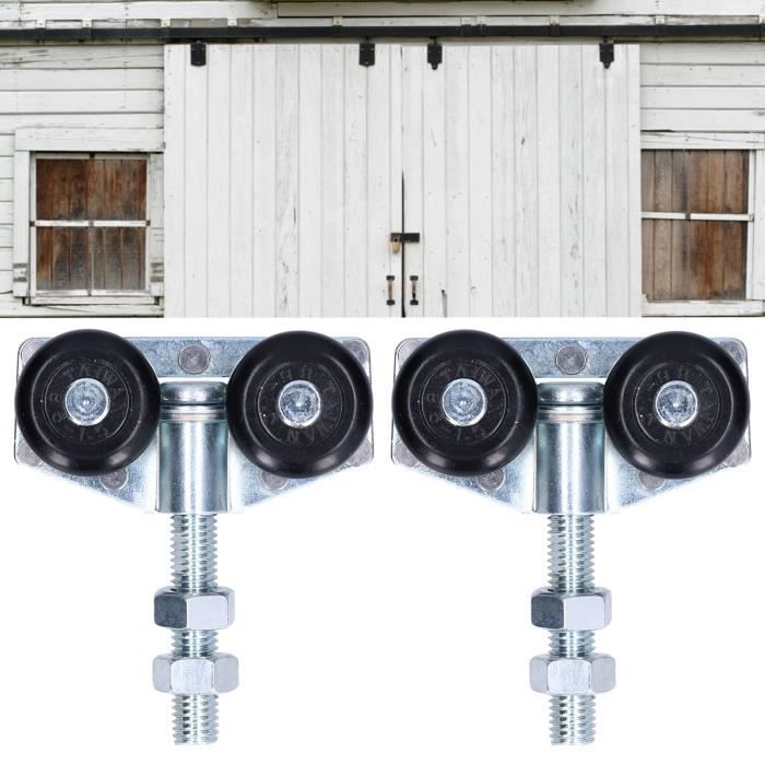 Roue de porte - DUOKON - 2 pièces - Double roue - Fer - Pour portes ...