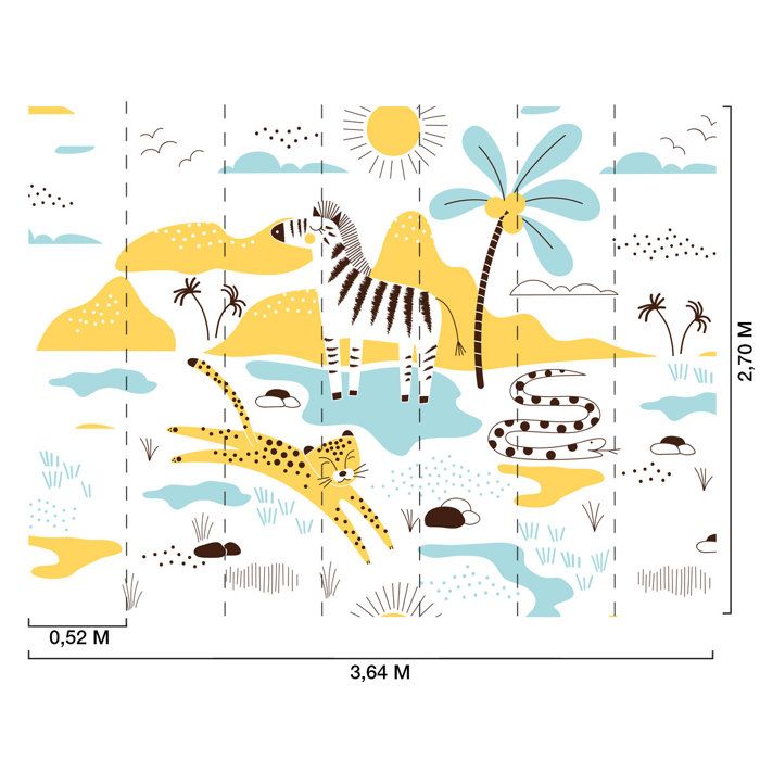Papier peint enfant zou le zebre - Cdiscount Bricolage