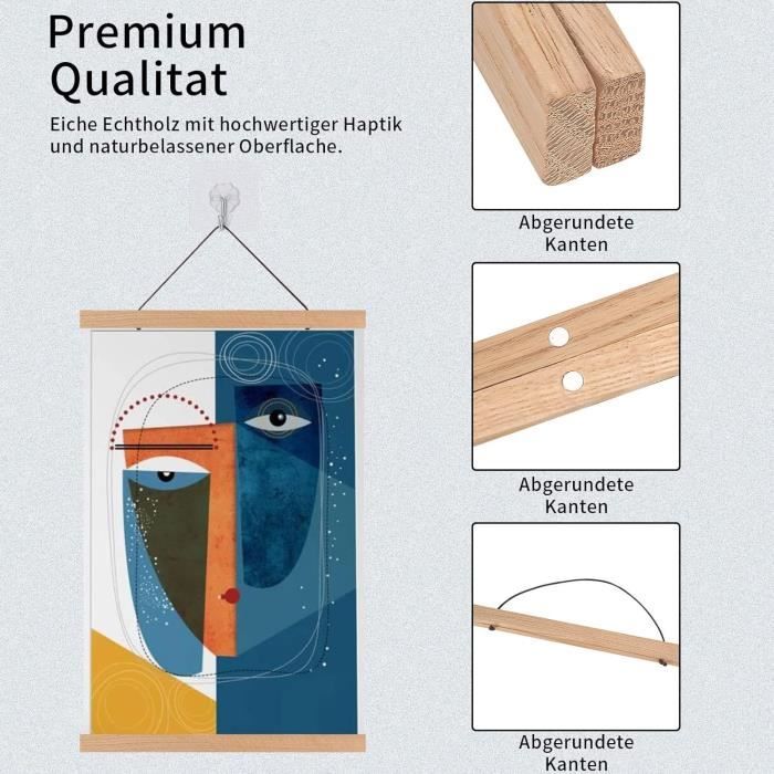 Porte-Affiche Bois A3, Cadre Support Magnétique De Photo En Bois ...