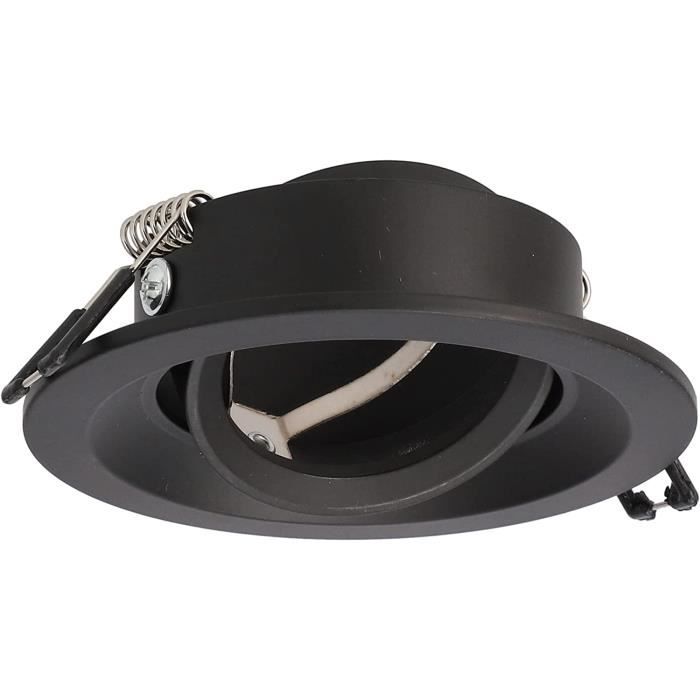 Spot encastrable simple IRID BLACK orientable spot noir encastré rond ...