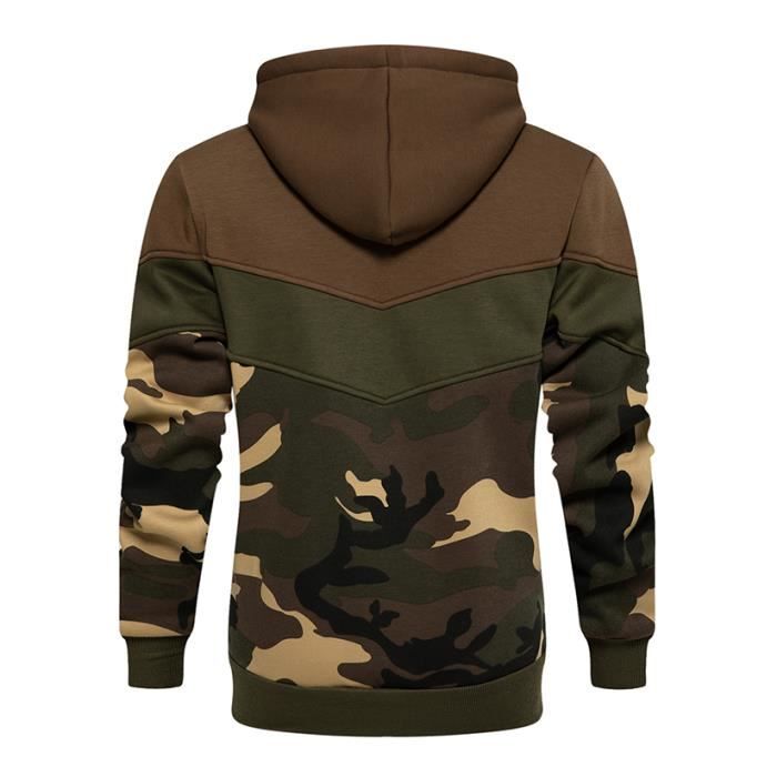 Sweat Homme à Capuche, Motif Camouflage Swaetshirt Homme, Hip Hop Swaet ...