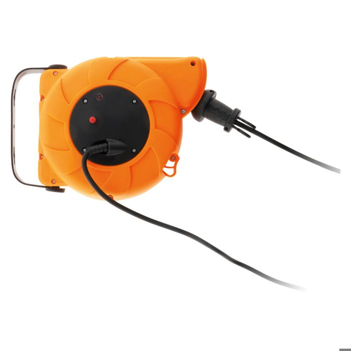 Lot de 4 enrouleurs muraux câble HO5VV-F 3G1mm² 11m + 2m - Orange ...