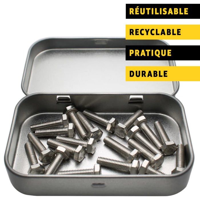 Vis Hexagonale Inox M4 X 16Mm : Boite 20 Pcs Boulon Pour Rondelles ...