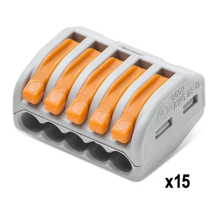 Sachet de 15 bornes de connexion automatique 5 entrées S222 - Cdiscount ...