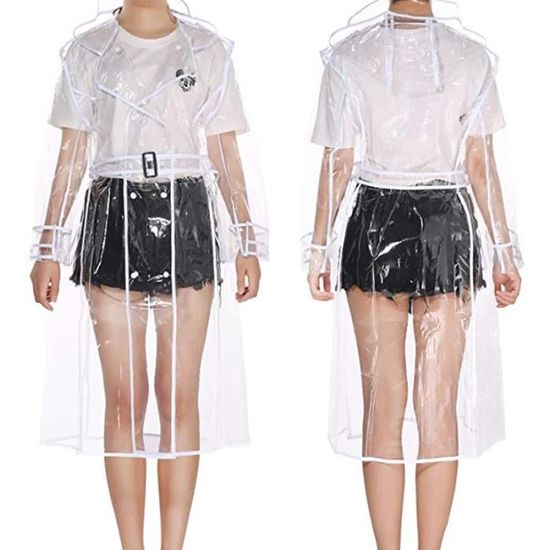 Couleur A 1pc taille XL 170-185cm Veste de pluie à capuche avec ...