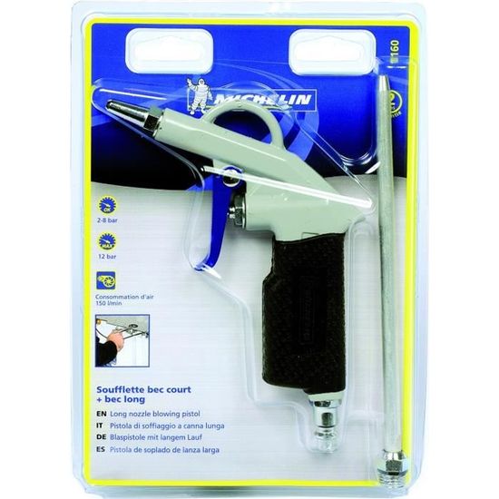 MICHELIN Soufflette Bec Court + Bec Long 2 En 1 Blister - Cdiscount Auto