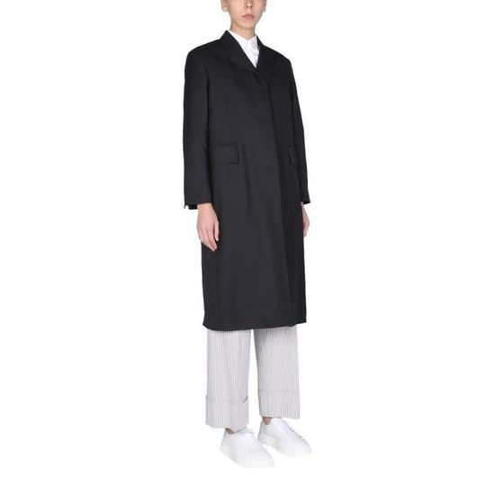 THOM BROWNE FEMME FOC701A00626015 GRIS AUTRES MATÉRIAUX TRENCH COAT ...