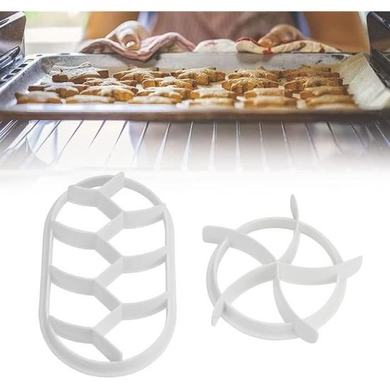 2Pcs Timbre De Pain Moules À Pain Ronds Et Ovales Tampon À Pain En Forme De Feuille Biscuit En ...