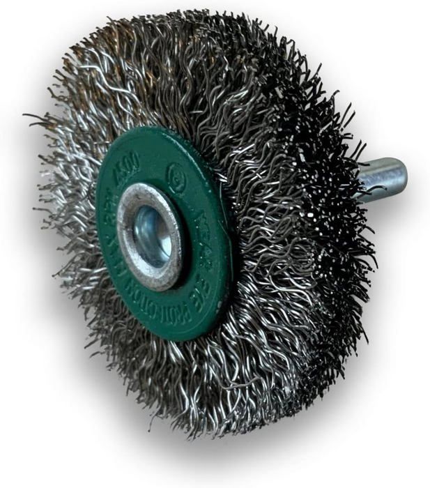 Brosse Rotative Circulaire Mtallique Sur Tige 50 Mm Fil Inox Dur 030 Mm ...