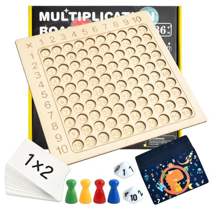 Table de Multiplication en Bois,Tableau de Multiplication, École ...