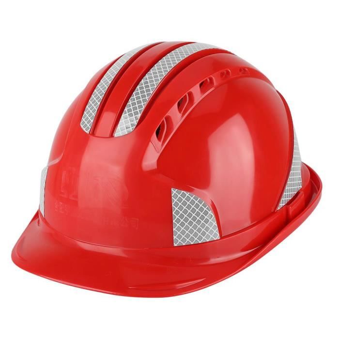 Rouge - Casque De Sécurité Pour Chantier, Avec Sangle Réglable, Avec ...