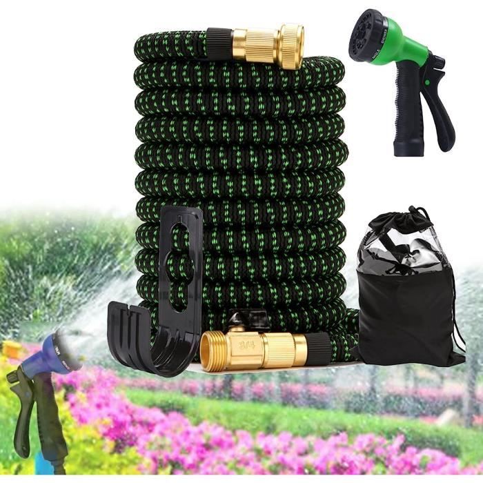 Tuyau D'Arrosage Flexible Rétractable Extensible Avec Buse À 8 Modes De ...