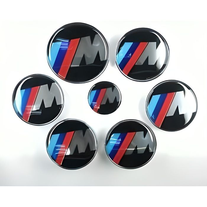 Kit 7pcs logo badge emblème BMW M TECH capot coffre volant 4 centres de ...
