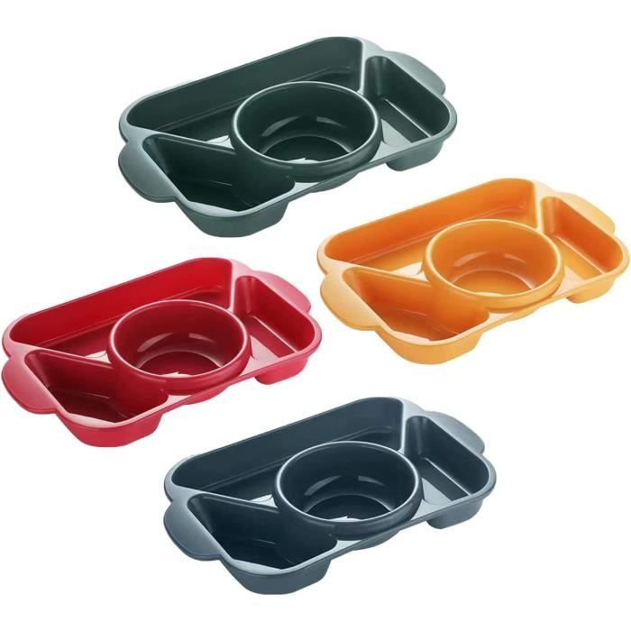 Assiettes Compartimentées 4 piéces Assiettes Divisées Assiette ...