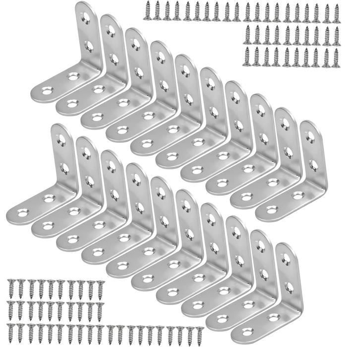 Équerre de Fixation, 20 Pcs Support d'angle Droit en forme de L ...