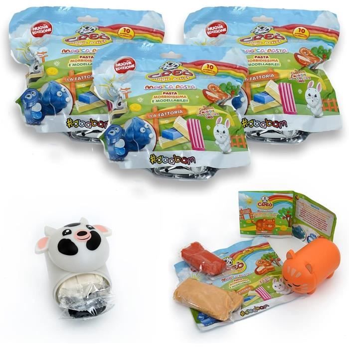 , Creo, Pâte à Modeler, Pack 4 pièces, Cadeau Enfant Jeux Animaux de la ...
