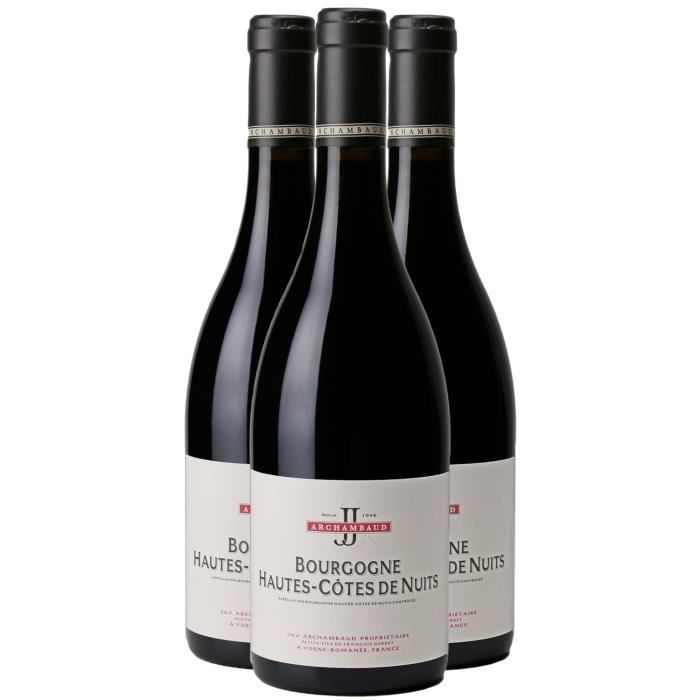 Bourgogne Hautes Côtes de Nuits Rouge 2019 - Bio - Lot de 3x75cl - J&J ...