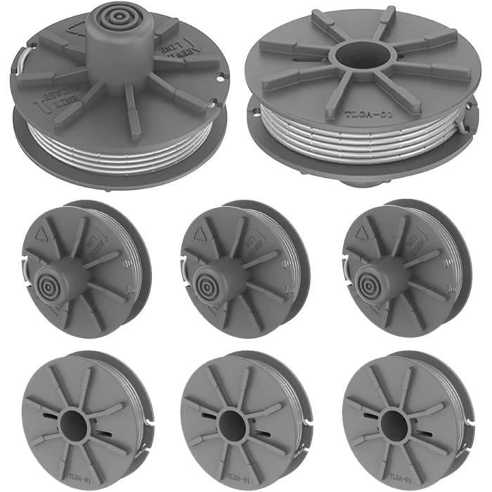 Lot de 8 bobines de fil pour débroussailleuse Gardena 05307-20 à double ligne et fil pour ...