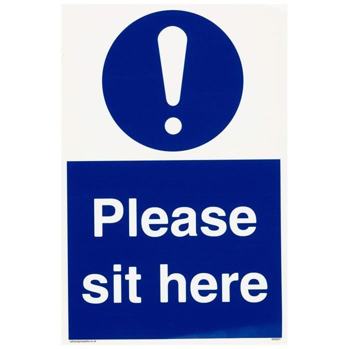 Viking Signs Please sit here - MA6037-A4P-PV - Cdiscount Bricolage