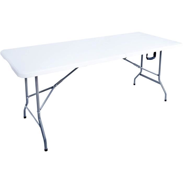 Table Pliable, Tables en CoffretBblanc, Acier enPplastique, pour ...