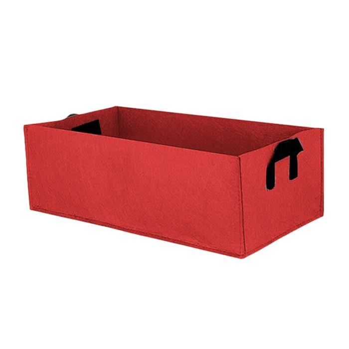 Jardinière - Red Grow Pot - 40x30x20cm - Feutre Tissu - Grande Taille ...