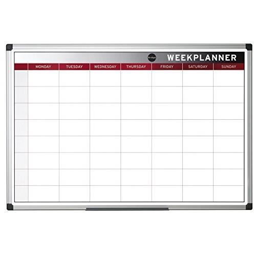 Tableau Planning Magnétique Hebdomadaire - Bi-Office Earth - 90 x 60 cm ...