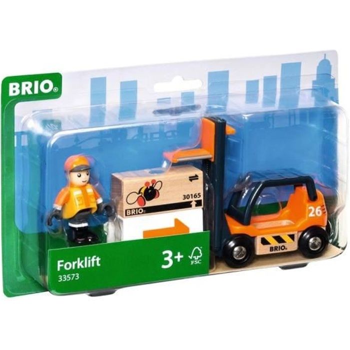 Chariot élévateur BRIO 33573 pour circuit de train en bois avec ...