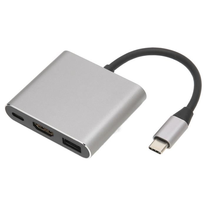 URB--Hub d'interface multimédia USB C vers HD 3 en 1 4K UHD 3840x2160 ...